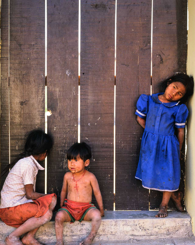 Three Against Door, Oaxaca – Jay Maisel