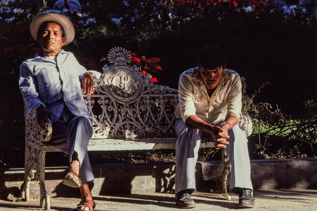 Two Men on Bench, Oaxaca – Jay Maisel