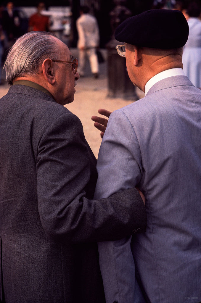 Two Men Talking, France – Jay Maisel