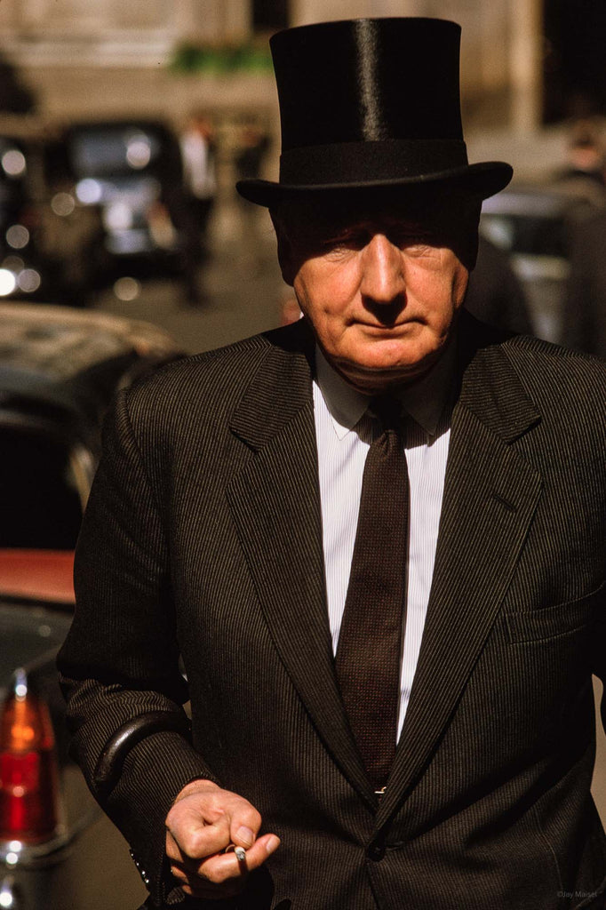 Man with Top Hat, London – Jay Maisel