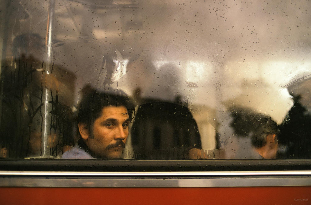 Man with Mustache on Bus, Romania – Jay Maisel