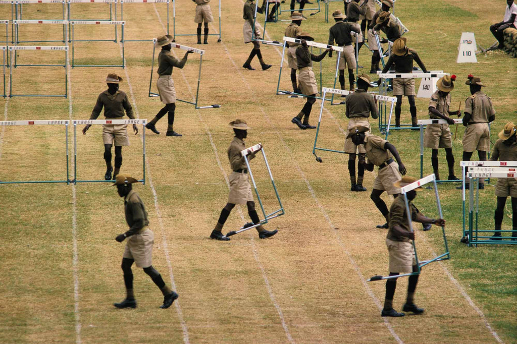 Soldiers Moving Hurdles, Kenya – Jay Maisel