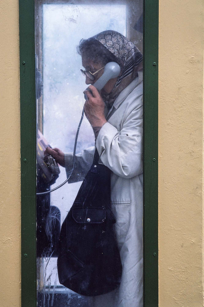 Woman in Phone Booth, Ireland – Jay Maisel