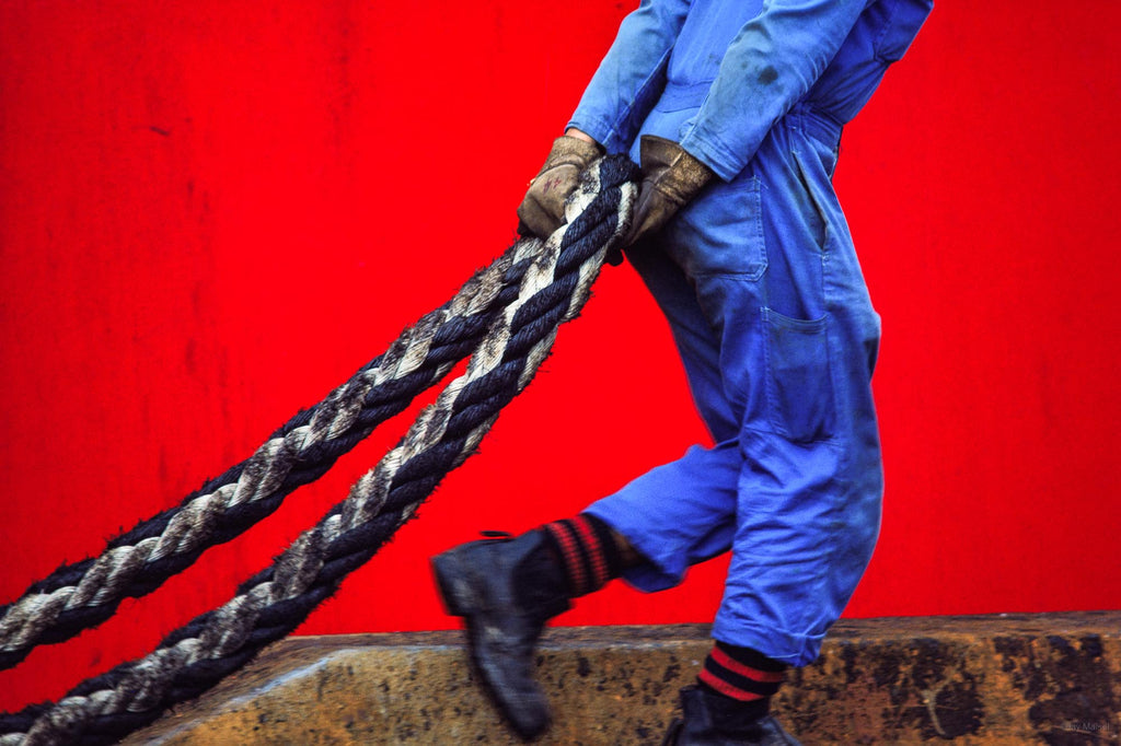 Red Wall and Rope, Singapore – Jay Maisel